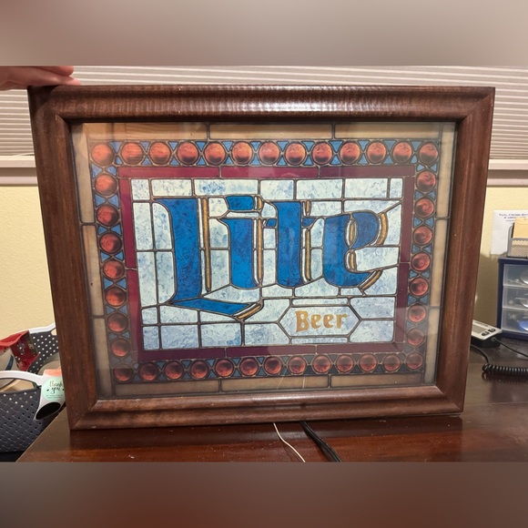 Accents | Vintage 1986 Miller Lite Lighted Beer Sign | Poshmark
